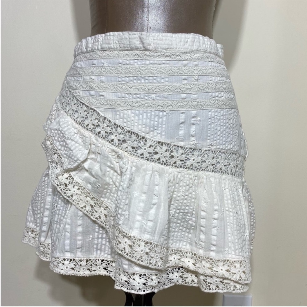 Loveshackfancy White Frilly Skirt - Gem